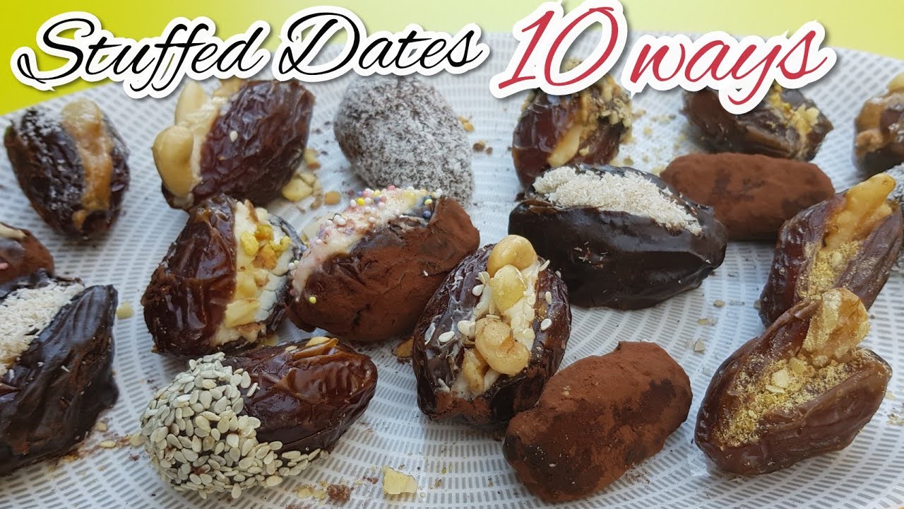 Stuffed Dates 10 ways | Mediterranean style stuffed and coated dates ...