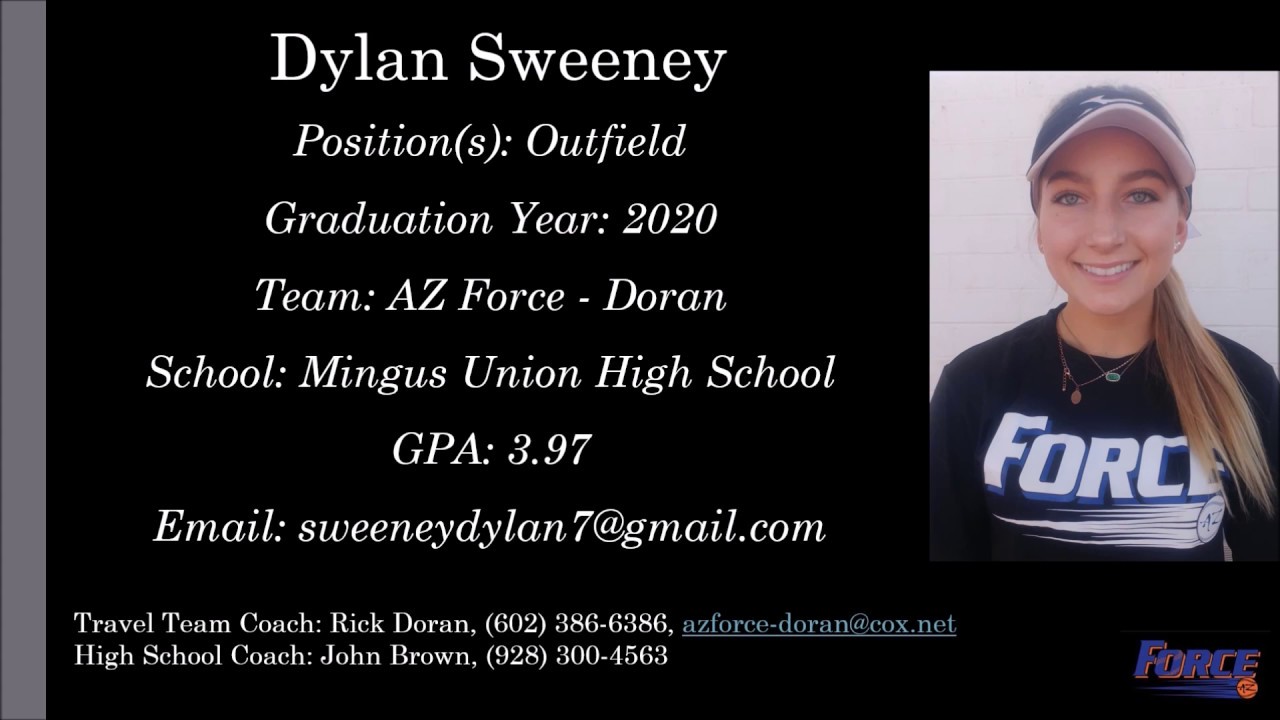 Dylan Sweeney Softball Skills Video - 2020 Outfield - YouTube