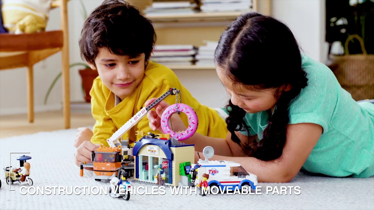 LEGO 60233 Donut shop opening - LEGO City - YouTube