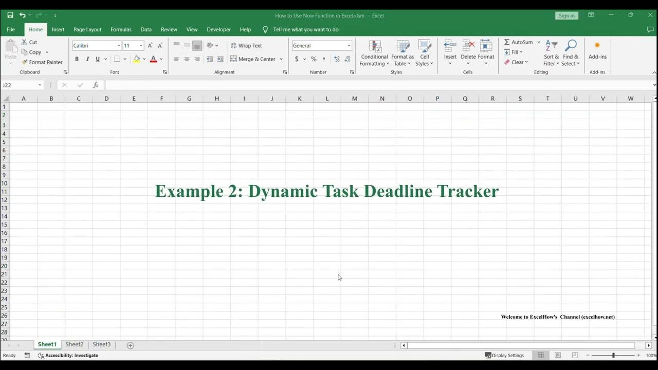 How to Use Now Function in Excel - YouTube