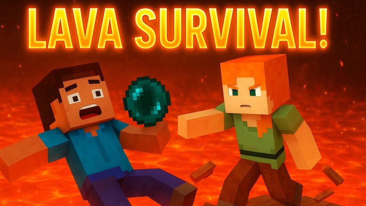 Minecraft: The Floor is LAVA Survival Challenge! 🔥 - YouTube
