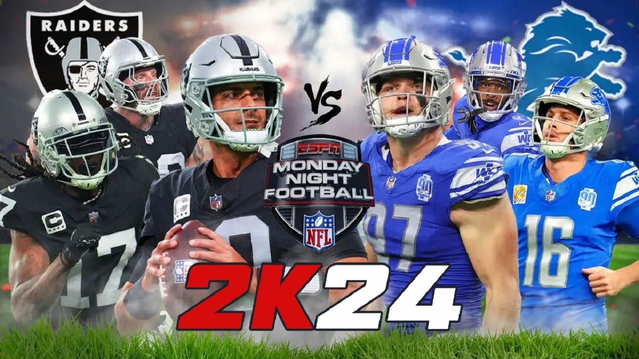 NFL 2k24 | Las Vegas Raiders at Detroit Lions | NFL 2k5 Resurrected ...