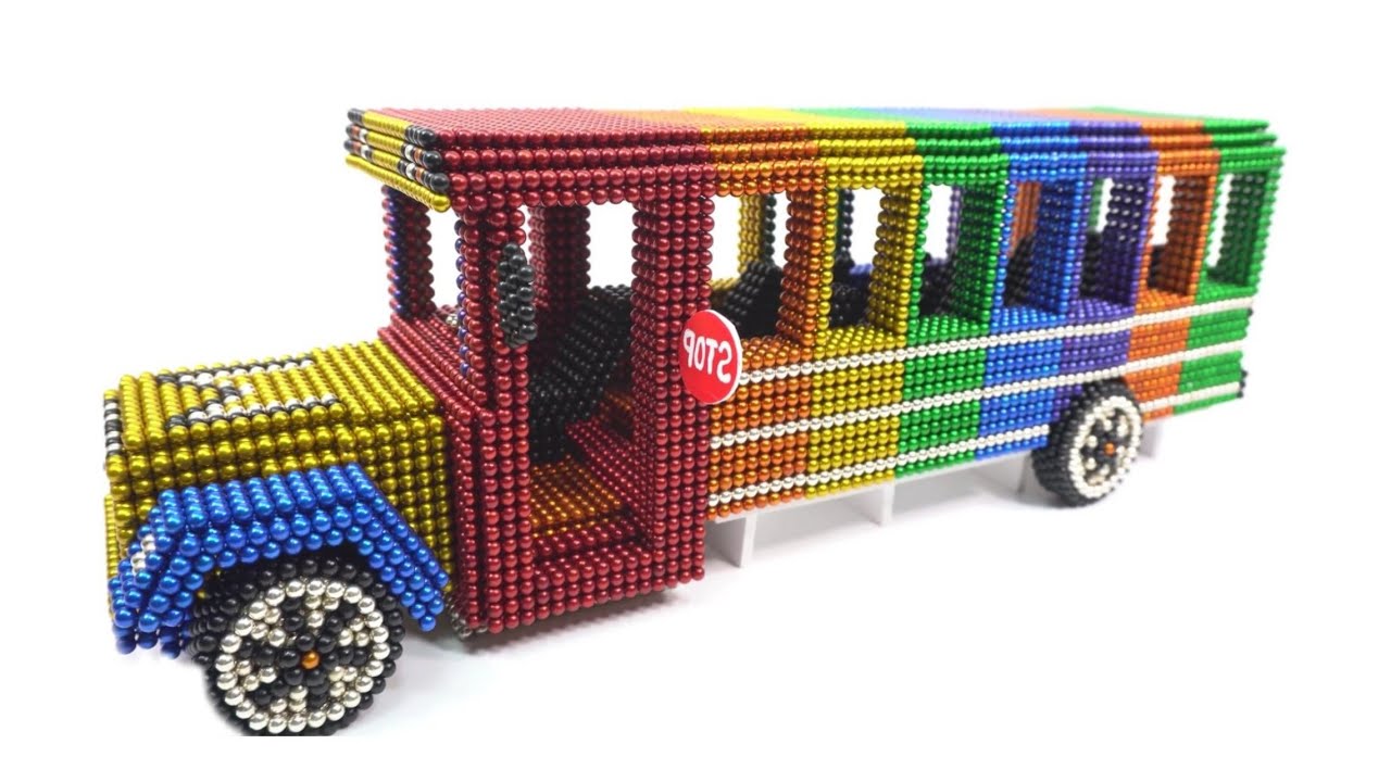 DIY - How To Make Amazing Bus From Magnetic Balls || Magnetic Game ...