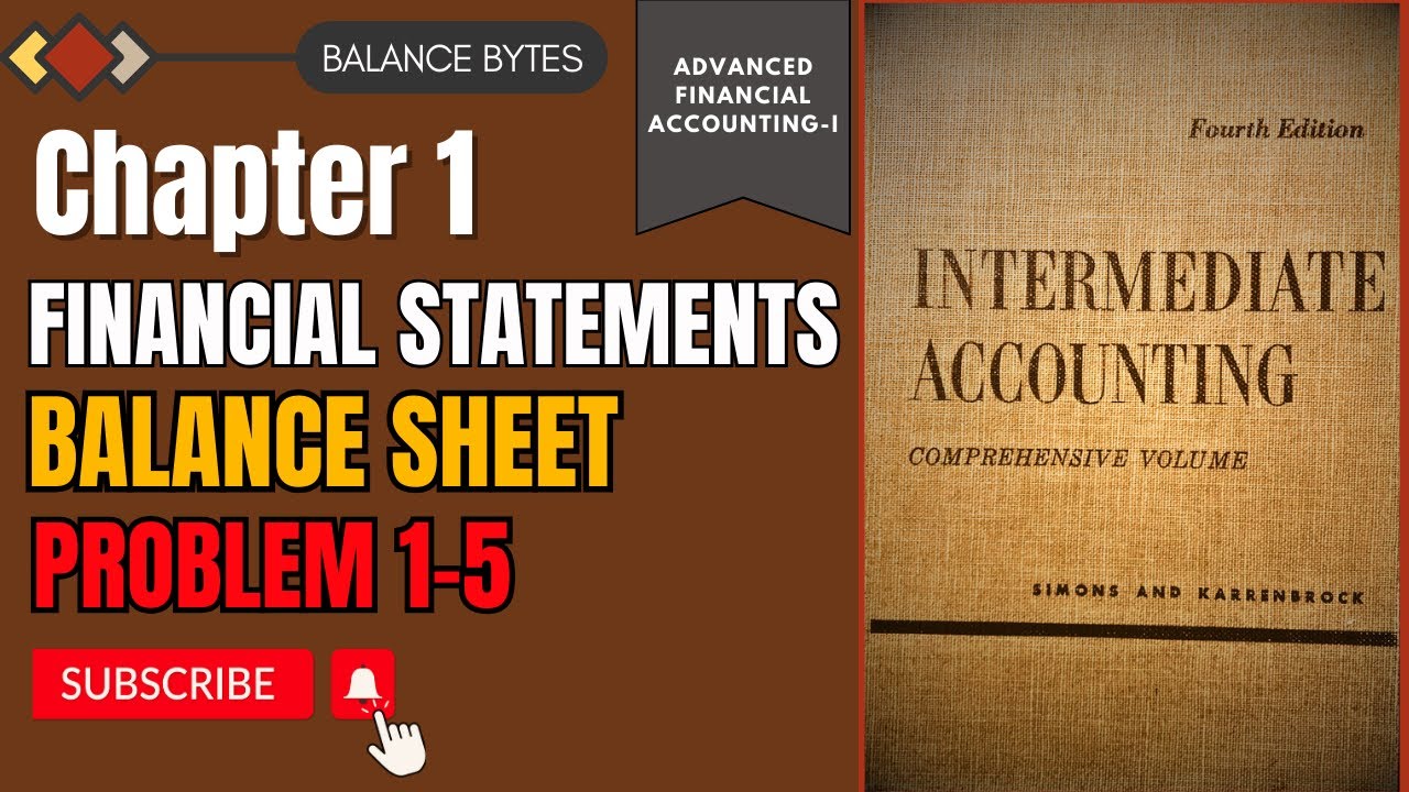 Problem 1-5 | Chapter 1 | Financial Statements - Balance Sheet ...