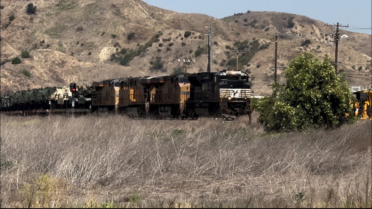 We caught the Military Train on UP’s Beaumont Hill! - YouTube