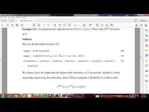 Higher Order Derivatives Using Sagemath - YouTube