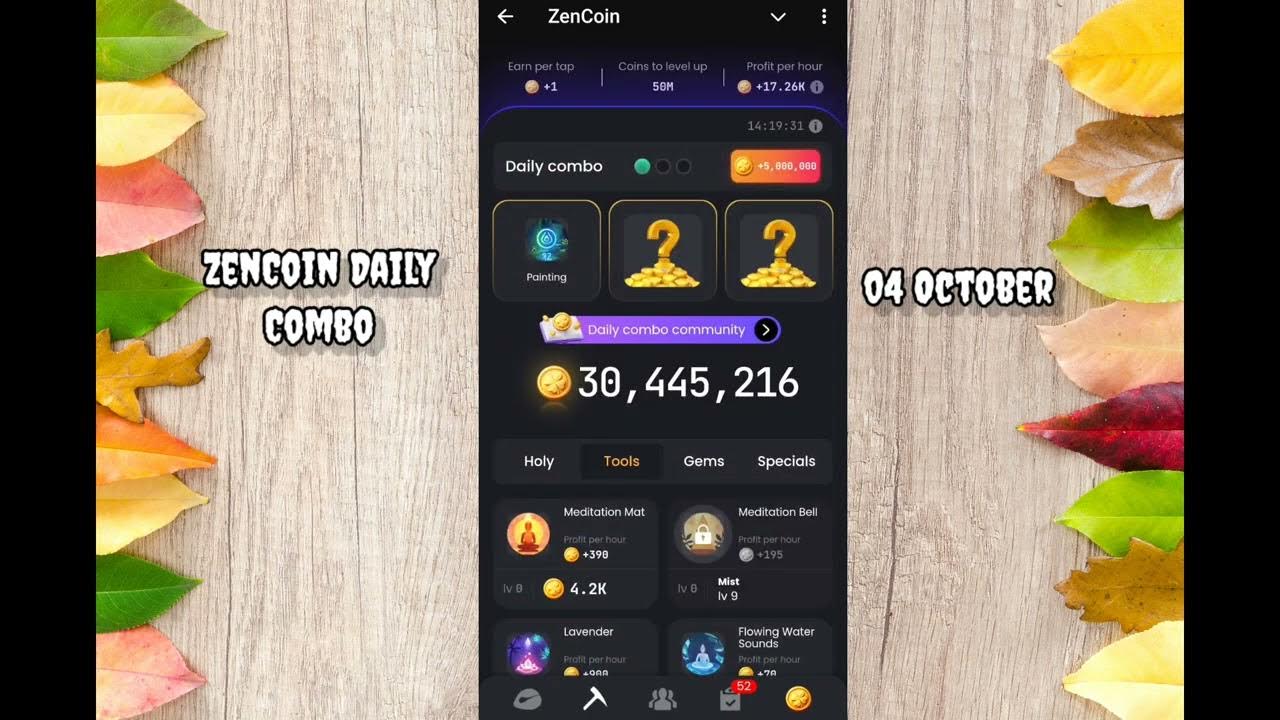 ZenCoin Daily Combo 04 October 💯 - YouTube
