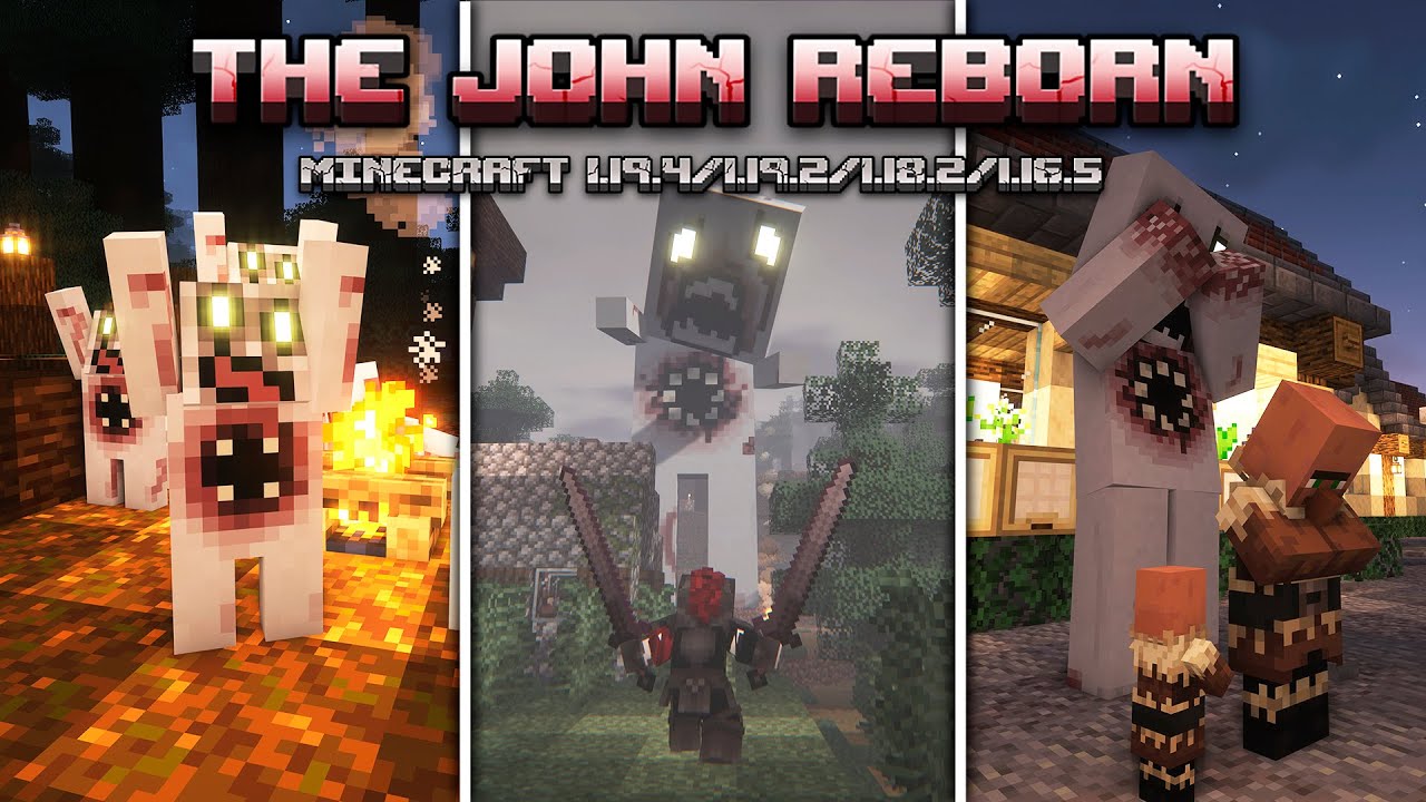 The John Reborn Mod MINECRAFT🔥💀 MOBS de TERROR, ESPADAS y MAS [1.19.4/1 ...