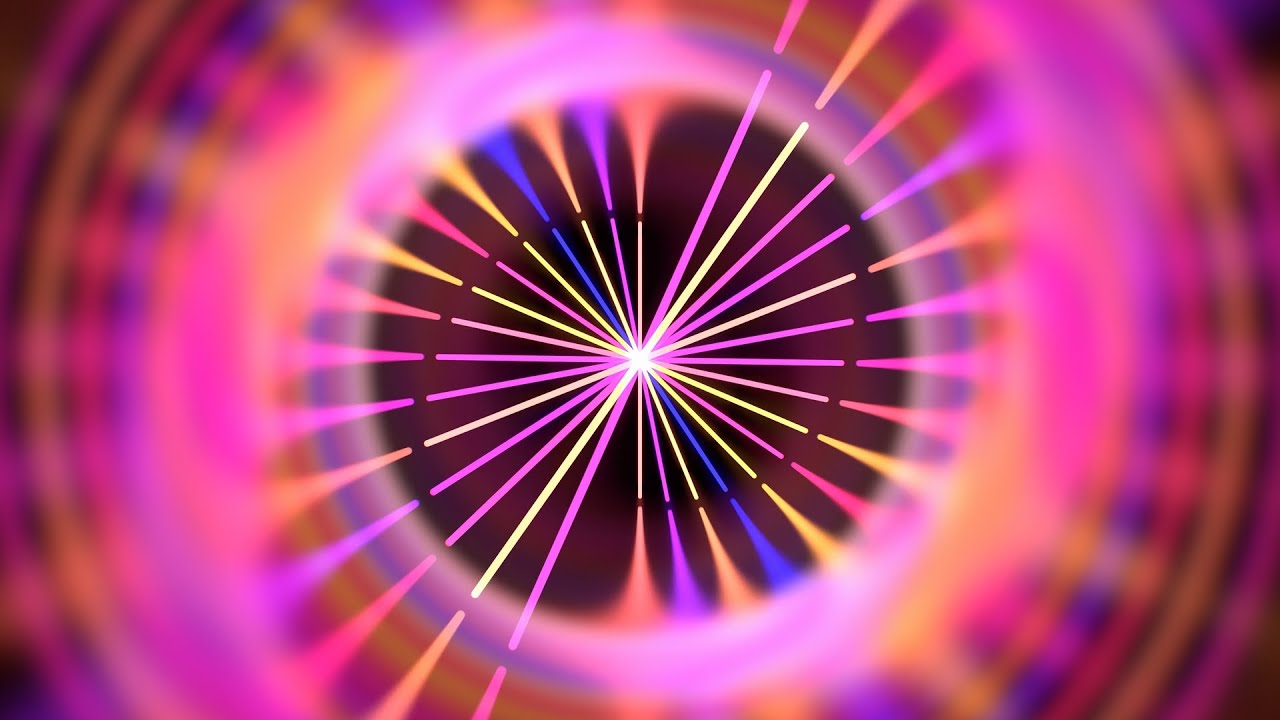 Crazy Spinning Colorful Neon Laser Beams Inside Reflective Cylinder 4K ...