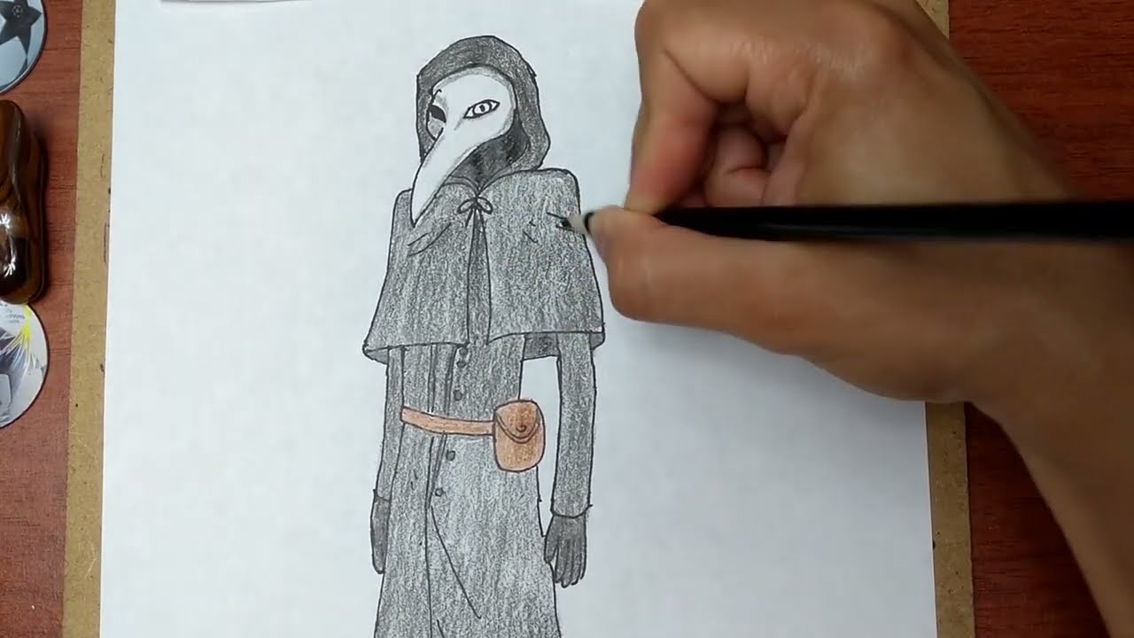 Cómo DIBUJAR y PINTAR al 😨SCP 049 DOCTOR PLAGA😱/how to DRAW SCP 049 doctor plague - YouTube