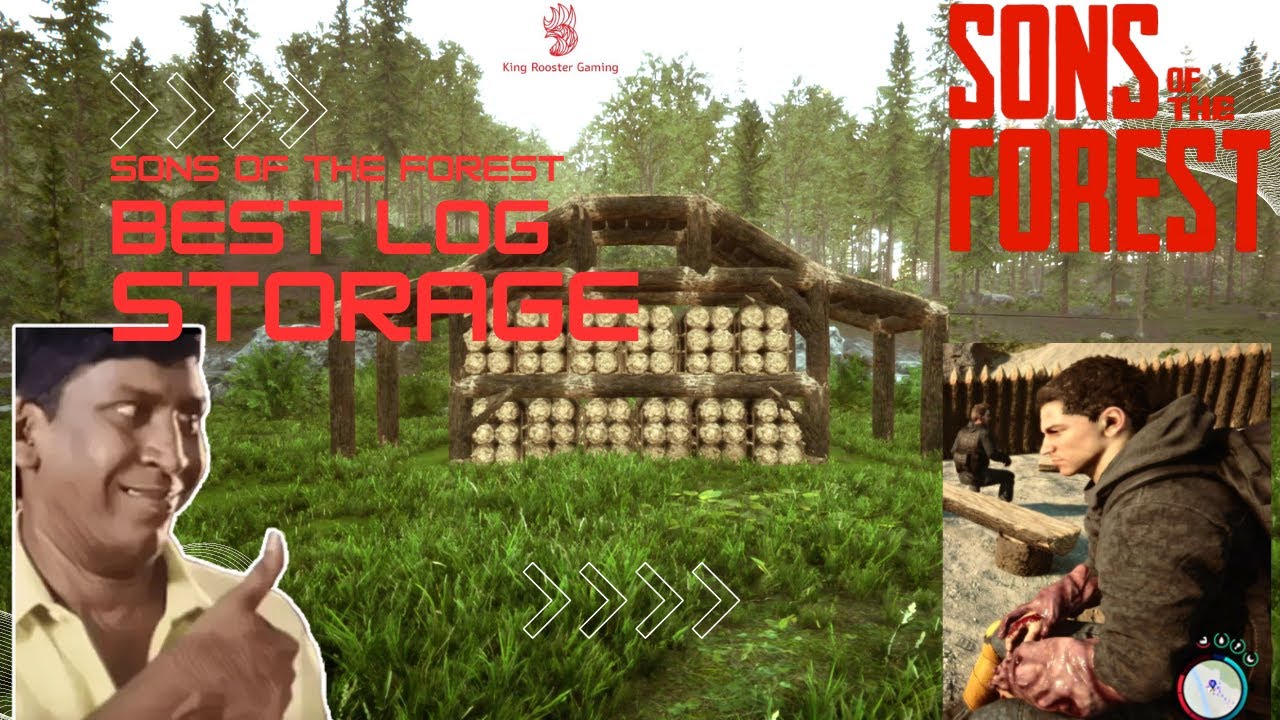 Perfect log storage cabin in Sons of the Forest 😲 - YouTube