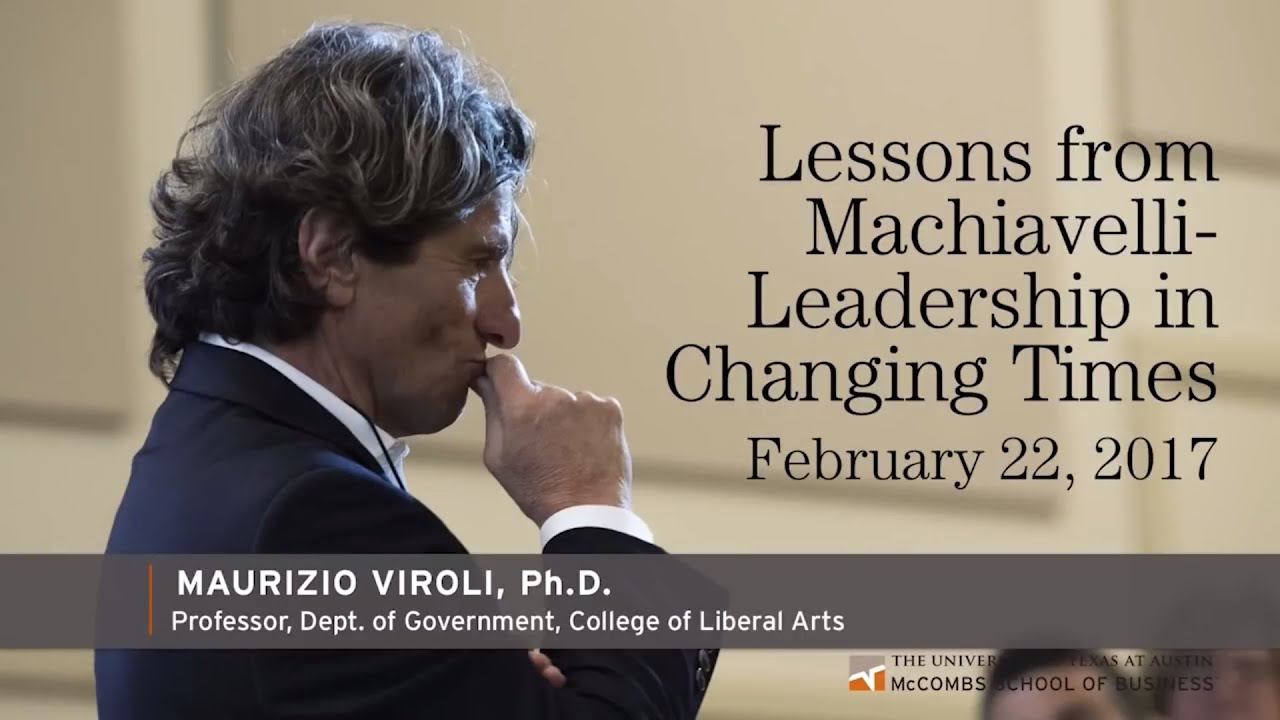 ♻️ Lessons from Machiavelli - Leadership in Changing times - YouTube