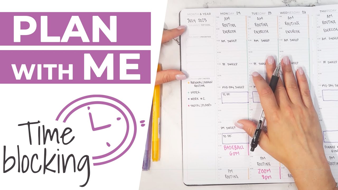 Plan with Me - Time Blocking ft. Clever Fox Appointment Book - YouTube