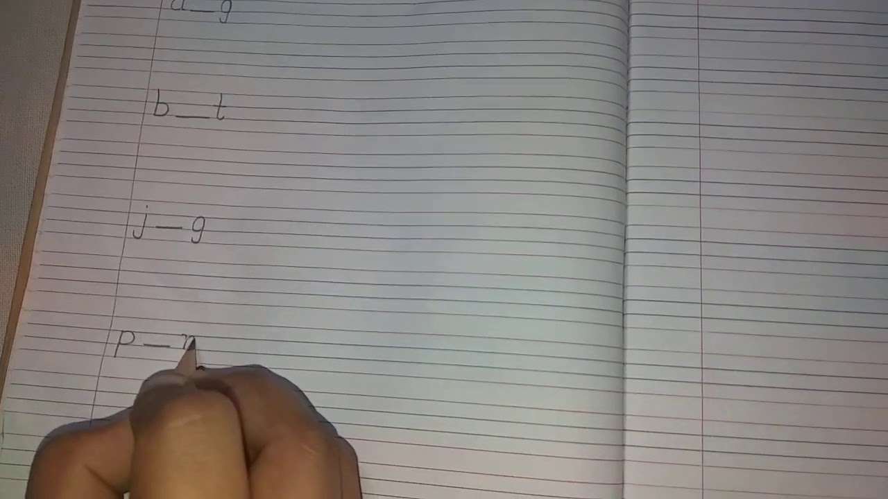 write the middle letter - YouTube