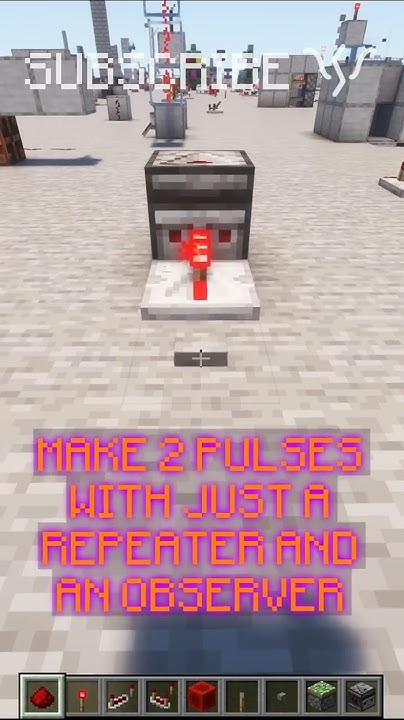 Get 2 REDSTONE PULSES with just a REPEATER and OBSERVER | Redstone with PsiVolt #minecraft # ...
