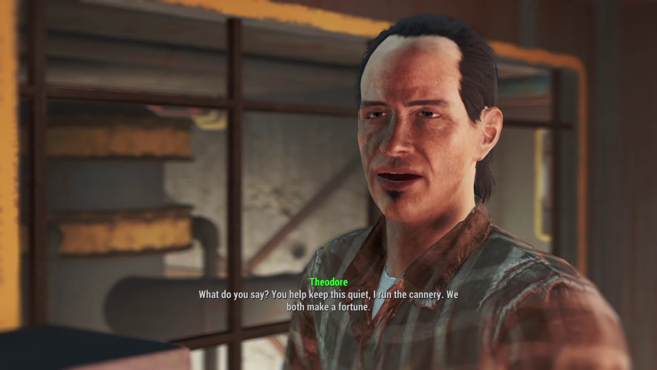 Fallout 4 confronting Theodore about selling ghoul meat - YouTube
