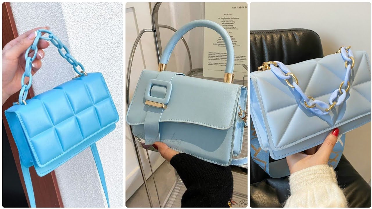 Blue 💙 colour handbags designs for girls - YouTube