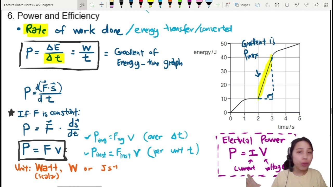 5.2a Power as Rate of Work Done | AS Work Energy Power | Cambridge A ...
