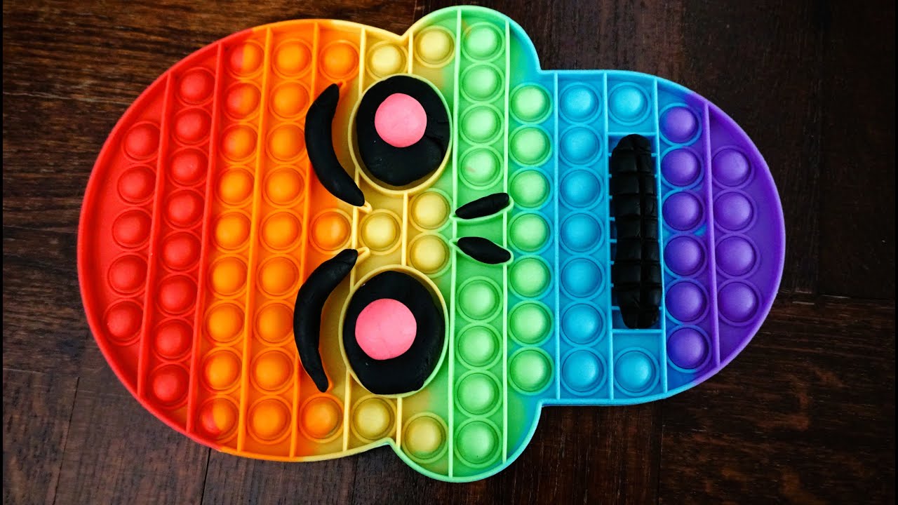 How to make DIY rainbow Pop it for Halloween, Play Pop it Fidget ...