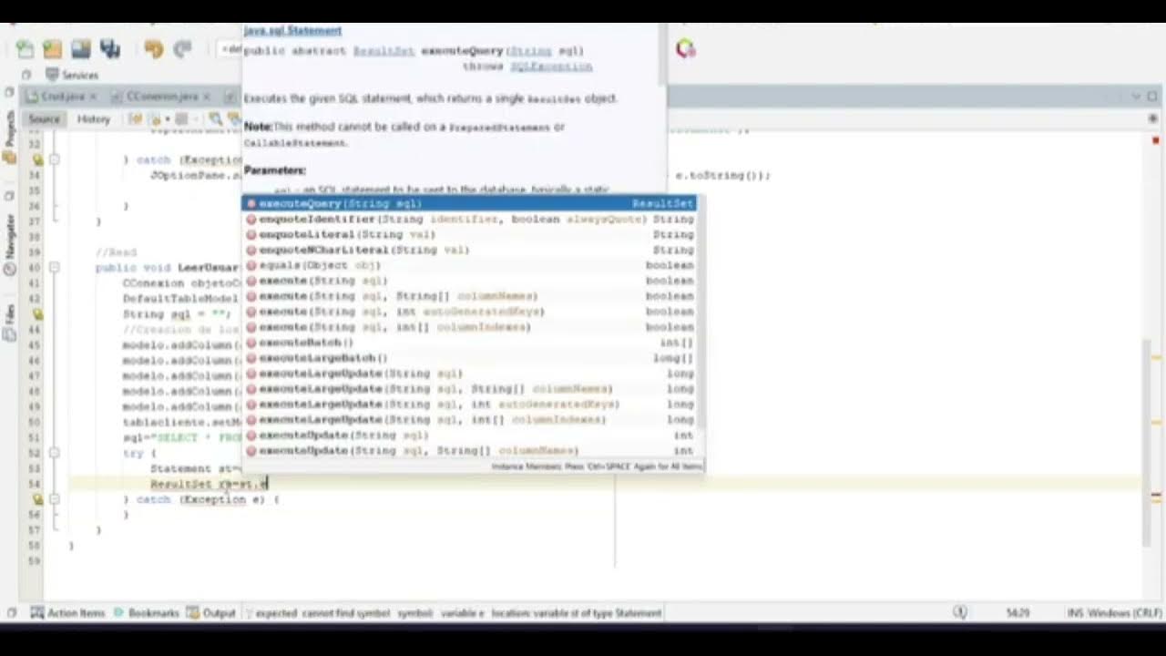 Crud java en Netbeans , con conexión a base de datos en MySQL ,parte 3 - YouTube