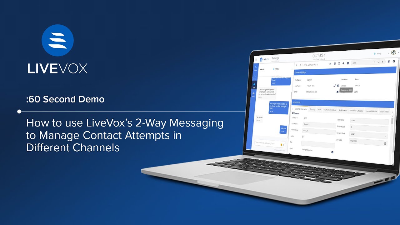 The 60-Second Demo: How to go beyond voice with LiveVox Two-Way ...