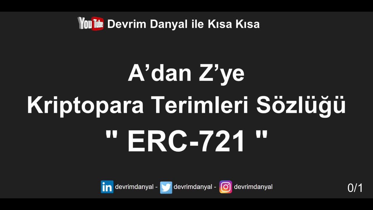 ERC-721 Nedir ? Kısa Kısa Blockchain Blokzinciri Kriptopara Bitcoin - YouTube