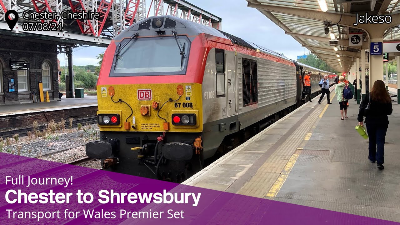 Chester to Shrewsbury Full Journey: Transport for Wales Premier Train ...