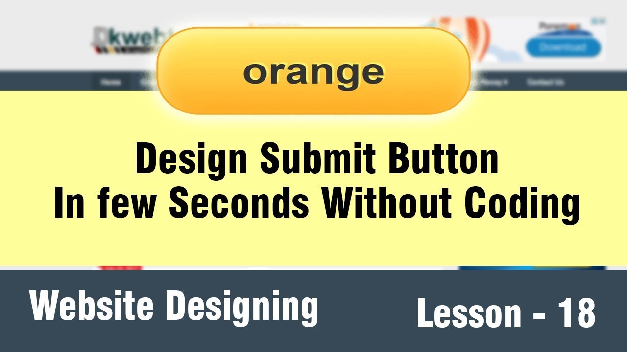 How to Design HTML CSS Button without Coding - Complete Web Designing Tutorials in Hindi 18 ...