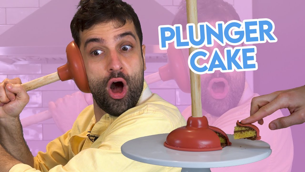 Ew I made a PLUNGER Cake • JonnyCakes - YouTube
