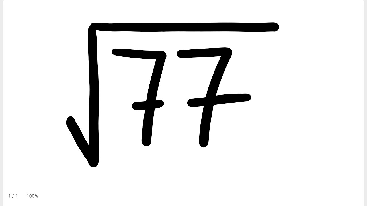 Square root of 77 - YouTube