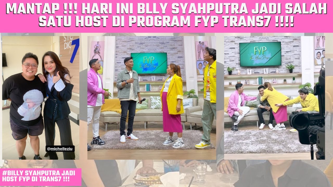 Mantap jon !!! hari ini Billy syahputra jadi Host Di Fyp Trans7 ...