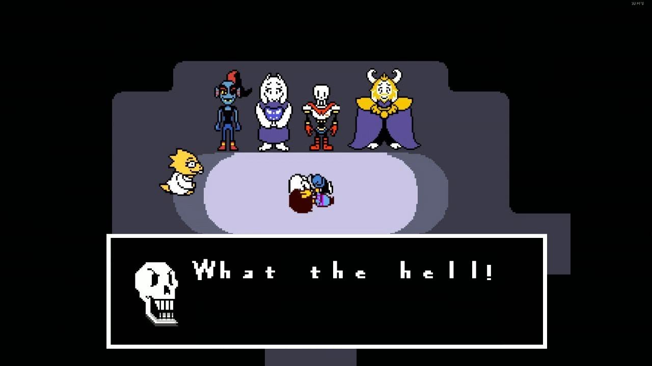 Undertale Sans is doing something weird with Frisk? - YouTube