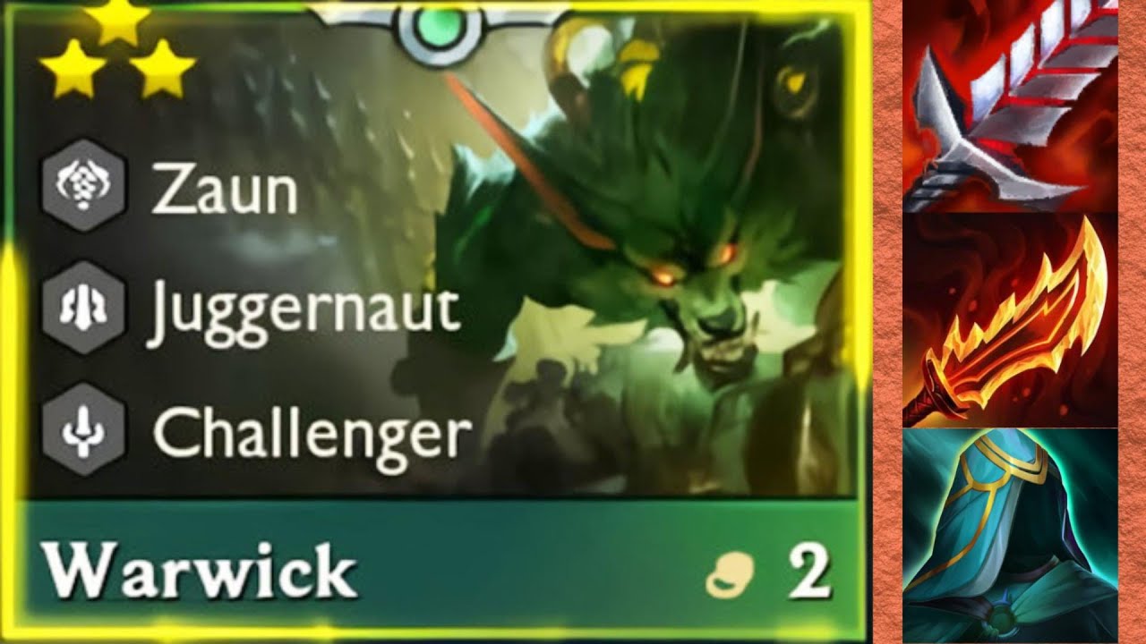 3 Star Warwick Carry⭐⭐⭐ Ravenous Hunter Build ft. Zaun | TFT Set 9.5 ...