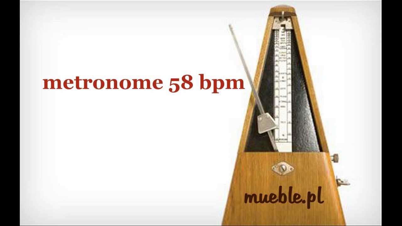 58 BPM (Beats Per Minute) metronome metronom - YouTube