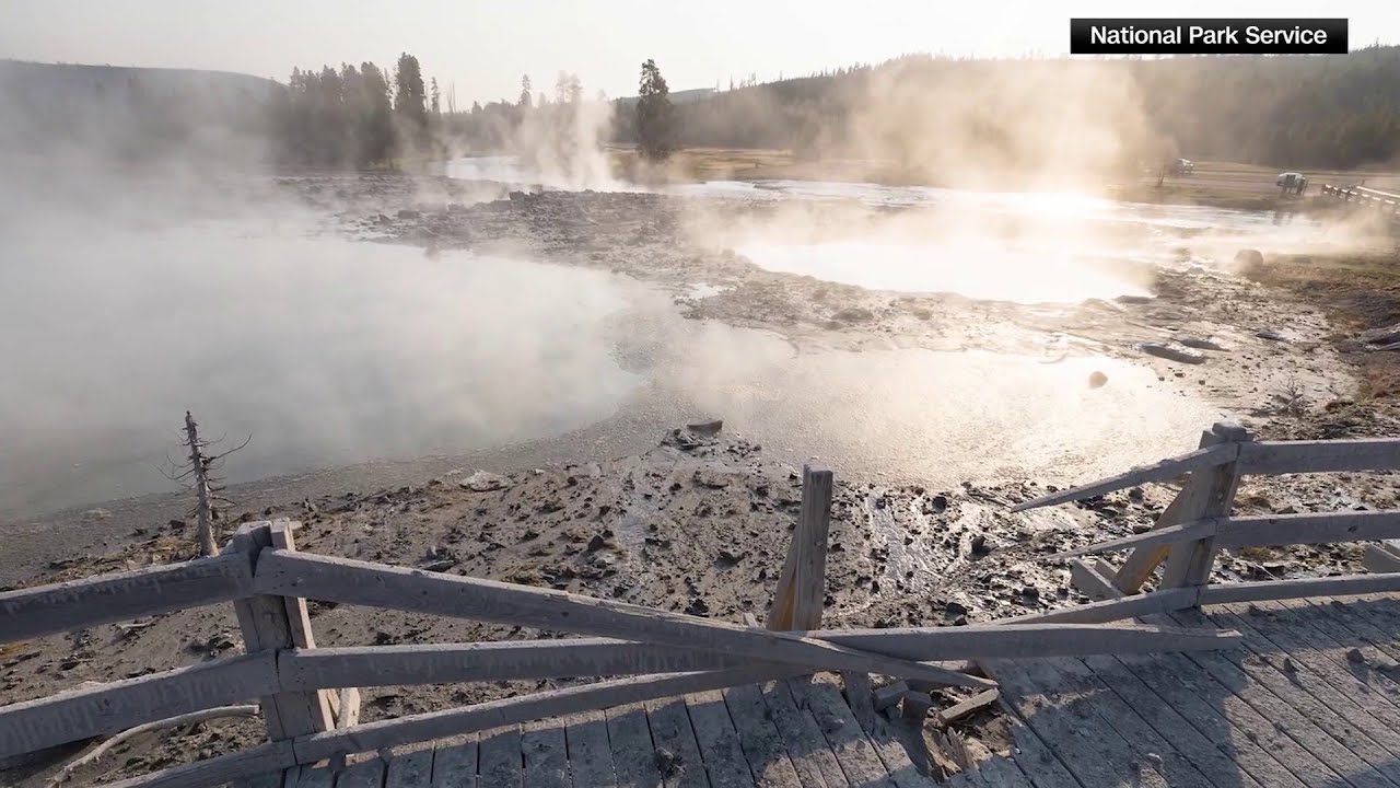 New video from National Park Service shows aftermath of hydrothermal ...