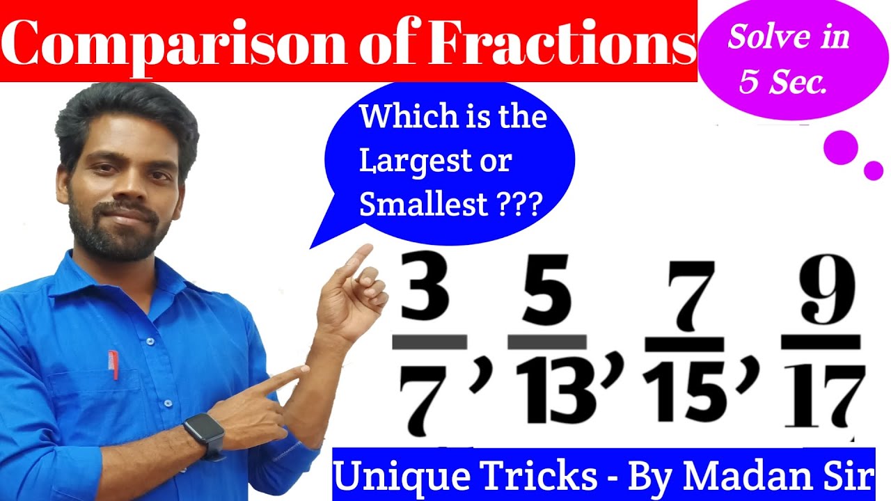 Largest Fraction Trick | Largest And Smallest Fraction | Smallest And ...