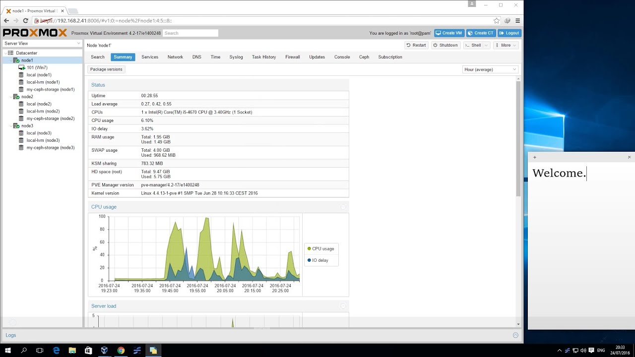 Proxmox cluster with Ceph and HA - continued - YouTube