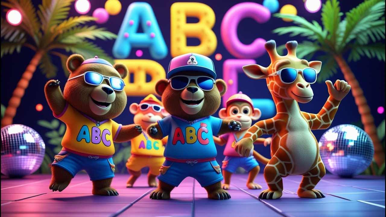 ABC Jungle Dance Party for Kids | Fun Animal Alphabet Song A to Z - YouTube