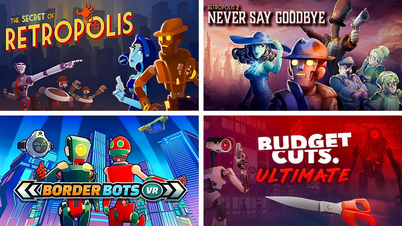 VR Robot Worlds Marathon | Retropolis 1 & 2 | Border Bots VR | Budget ...