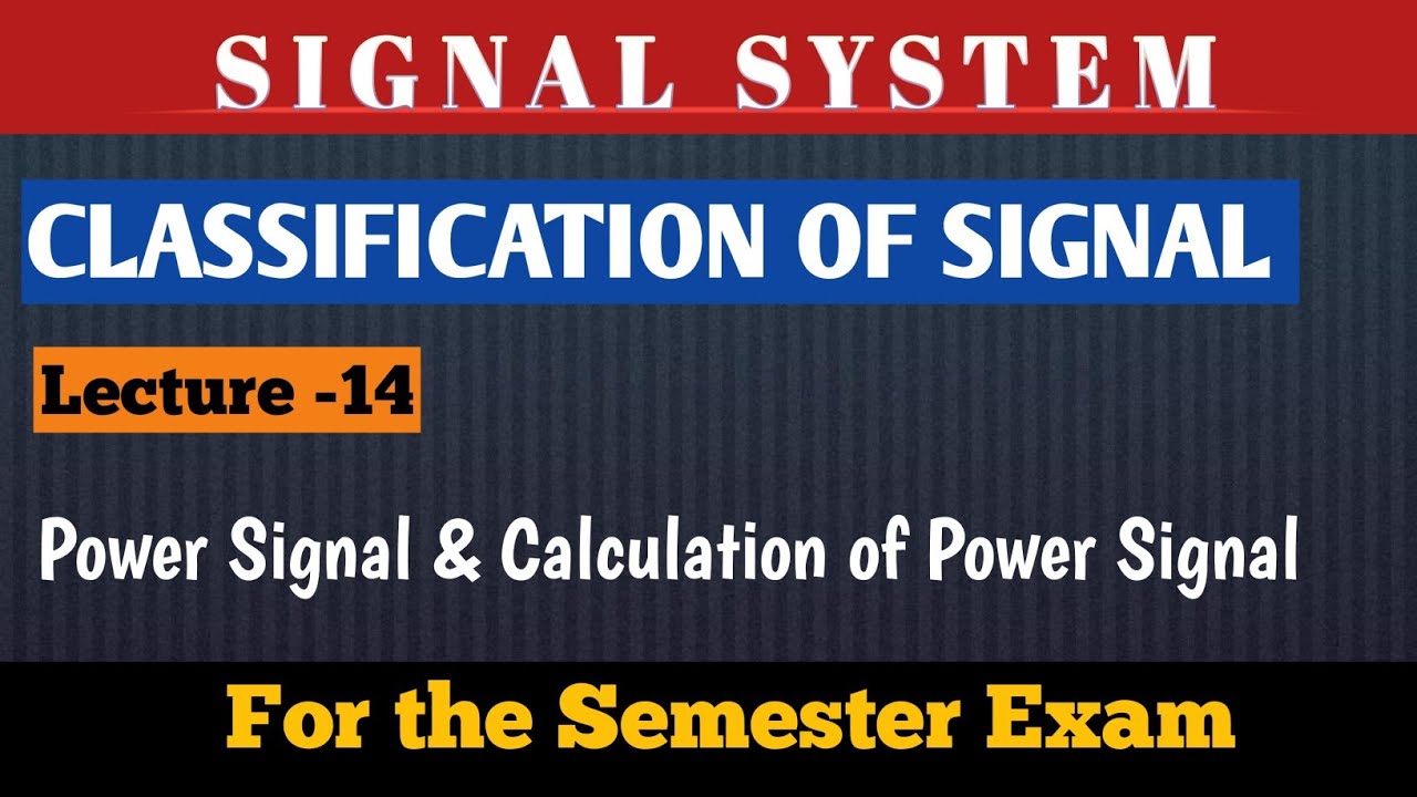 Power Signal || Calculation of Power signal - YouTube