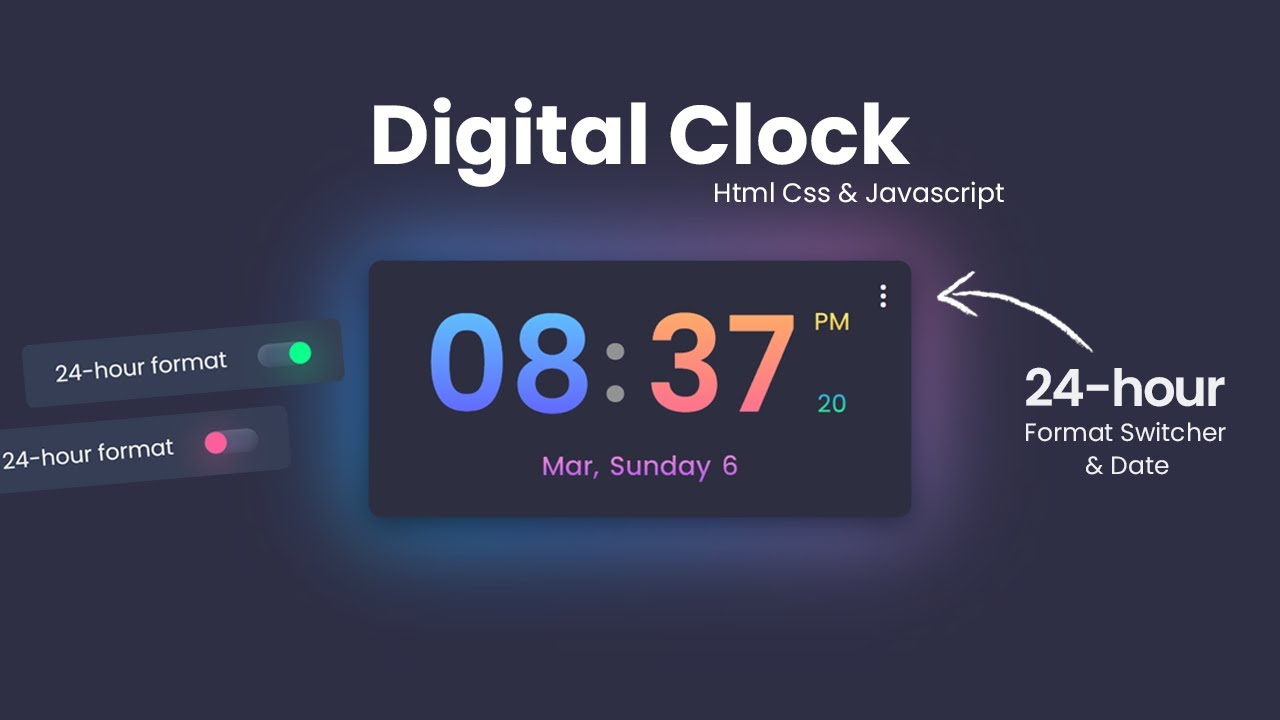 Build Alarm Clock Using Html Css And Javascript Javascript Alarm Clock 5000