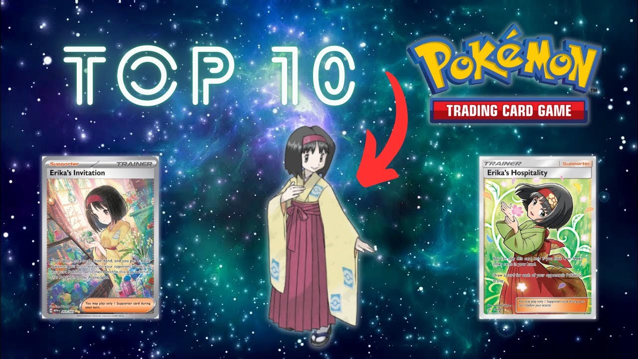 Top 10 RAREST Erika Pokemon Cards 🍃 - YouTube