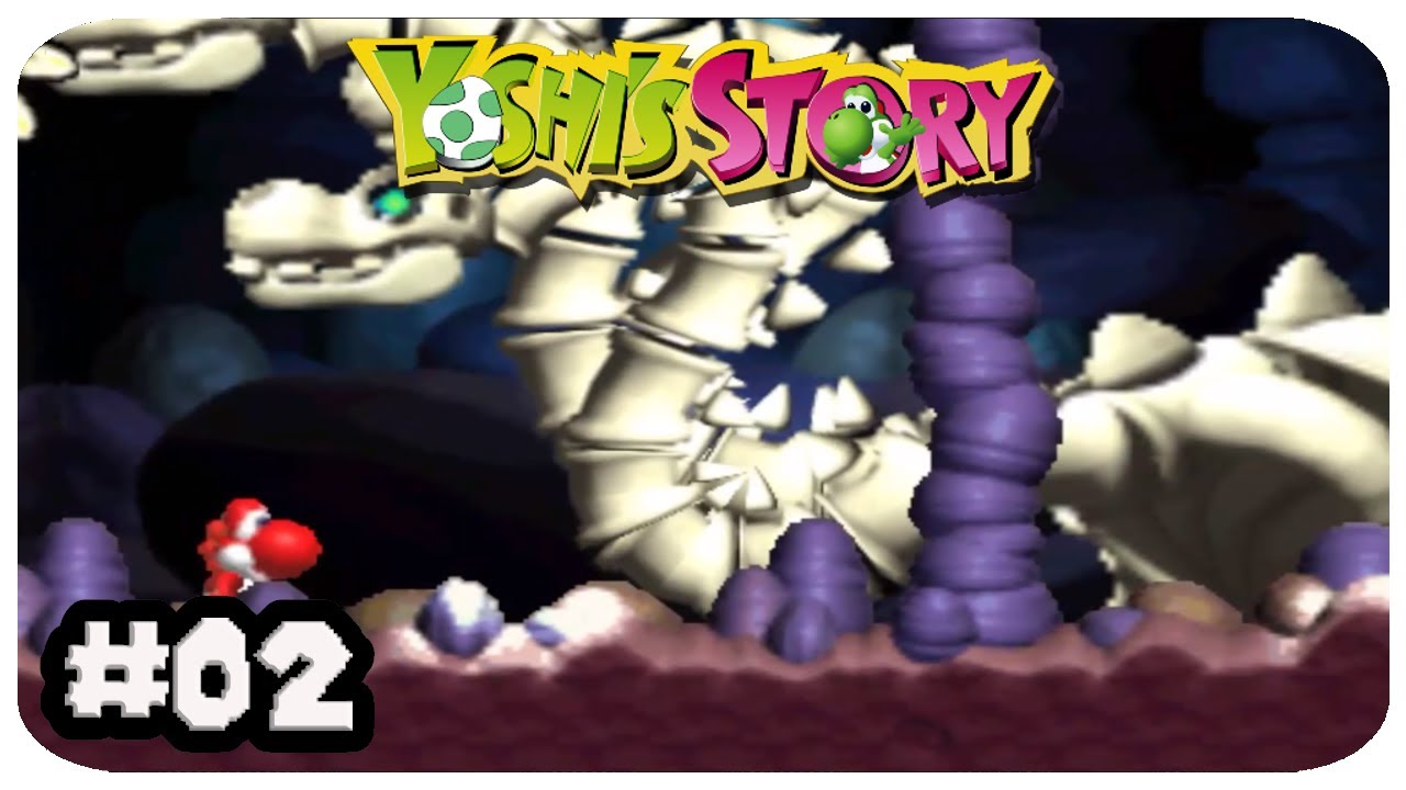 Yoshi's Story - Walkthrough Part 2 - Bone Dragon Pit - YouTube