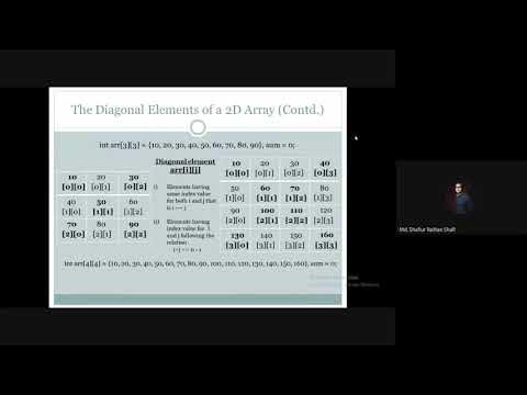 Identify the Diagonal Elements of a 2D Array and Calculate the ...