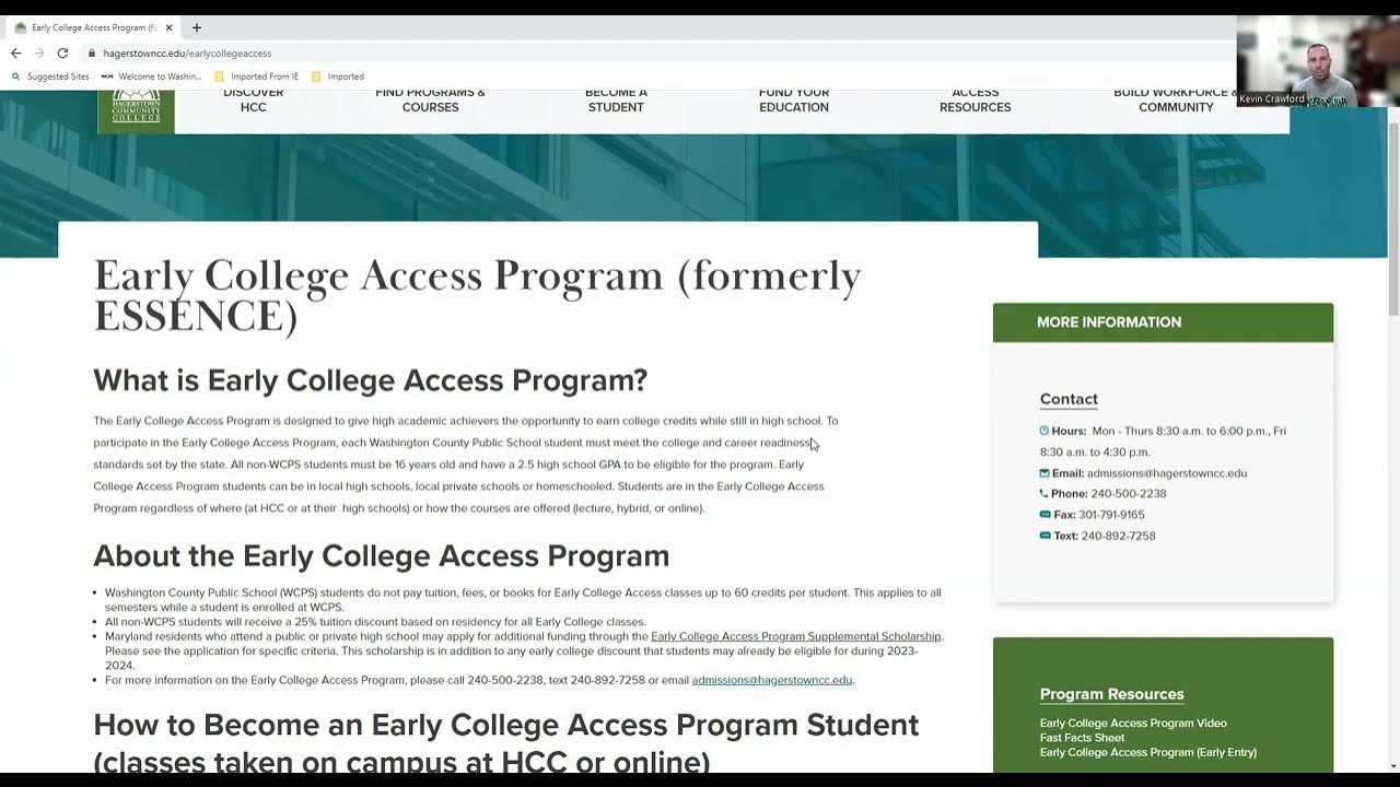 Early College Access Program at HCC - YouTube