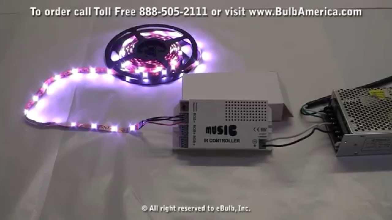 LED Sound Sensitive Controller with IR Remote - YouTube