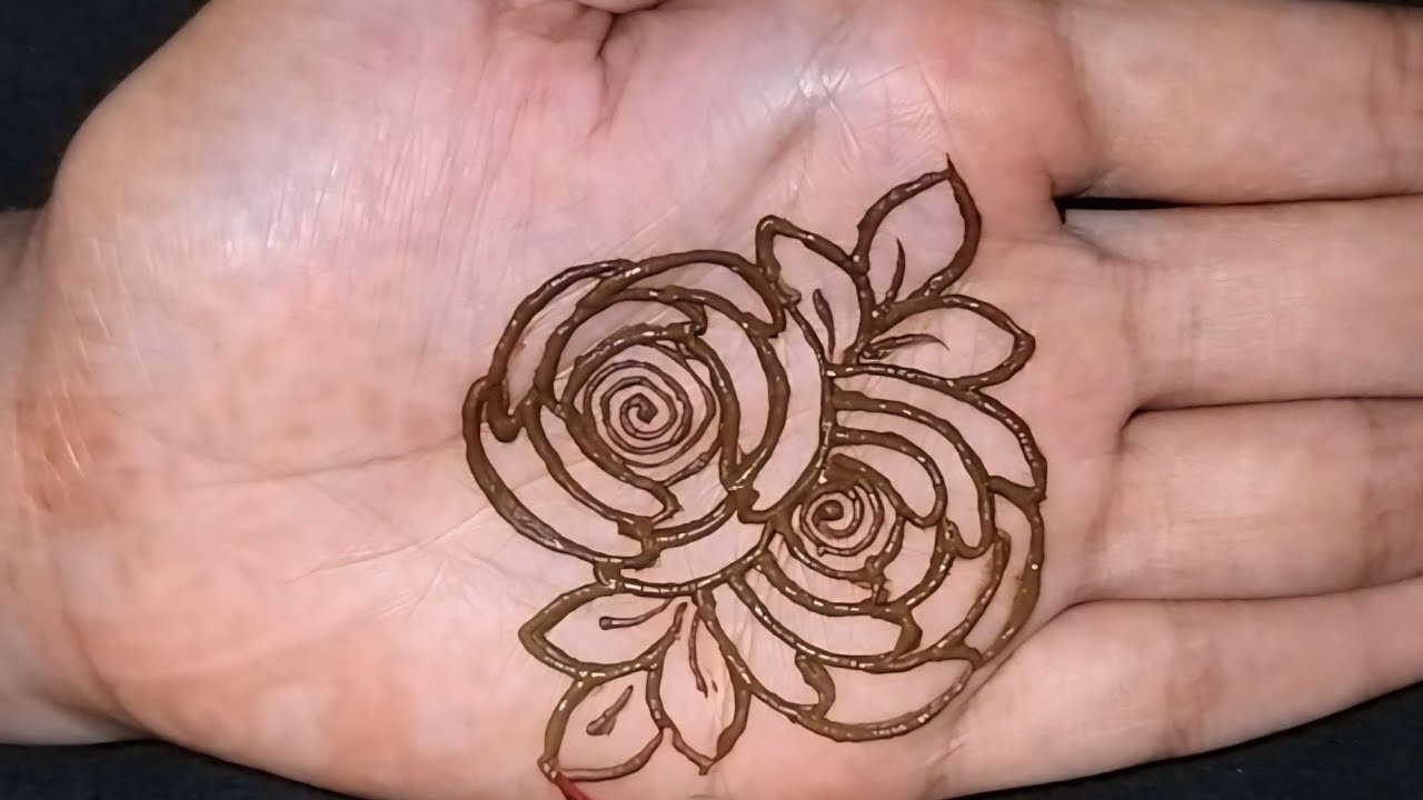 Learn how to make rose with mehandi | mehandi ka design |rose design ...