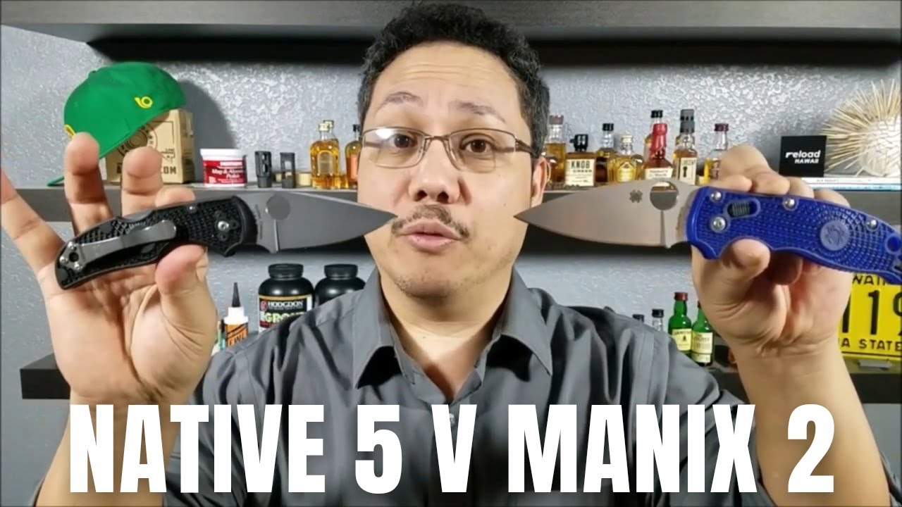 SPYDERCO BEST EDC NATIVE 5 VS MANIX 2 LIGHTWEIGHT REVIEW - YouTube