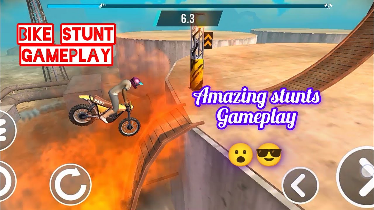 Bike stunt gameplay | Amazing bike stunts gameplay - YouTube
