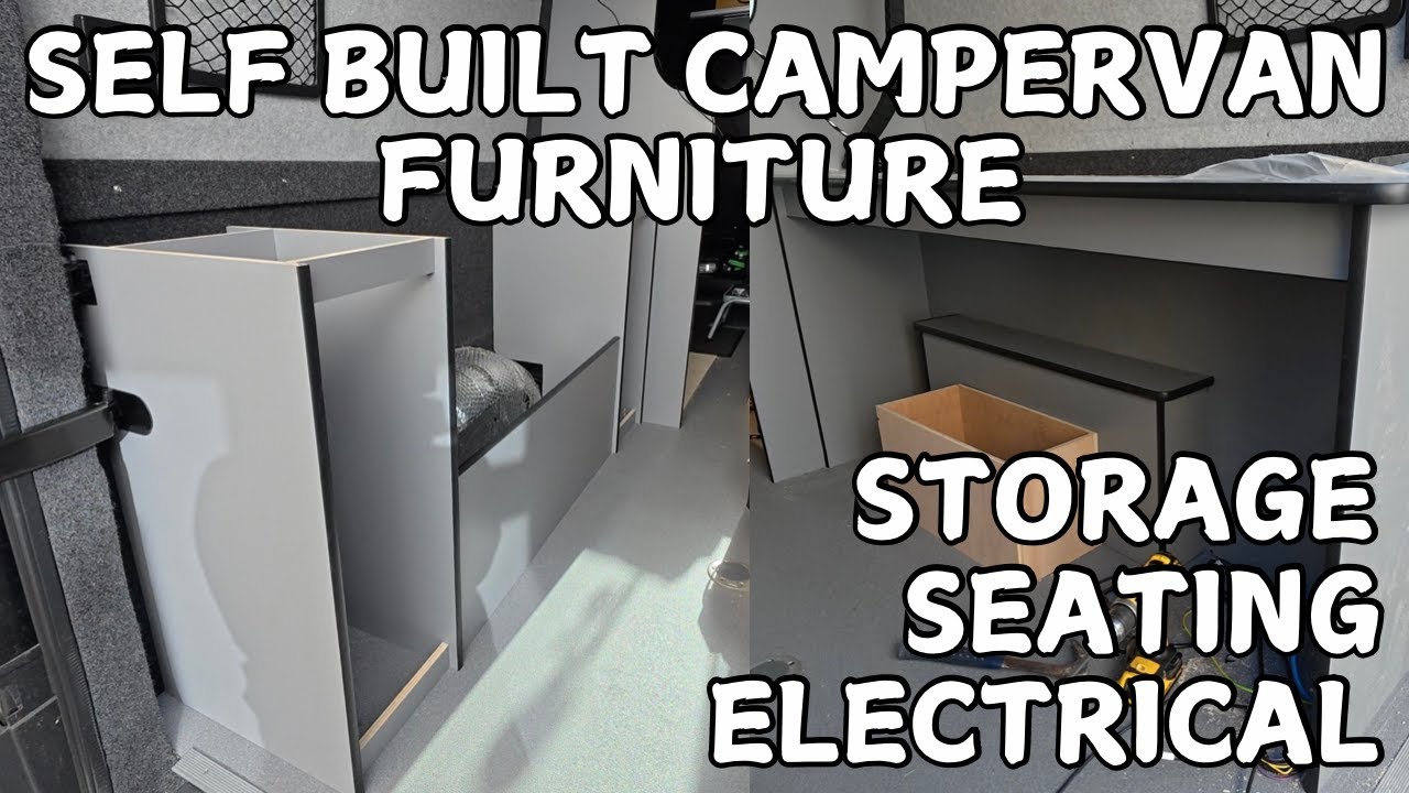 CAMPER VAN REFIT. SELF BUILT FURNITURE UNITS, ELECTRICAL CUPBOARD ...